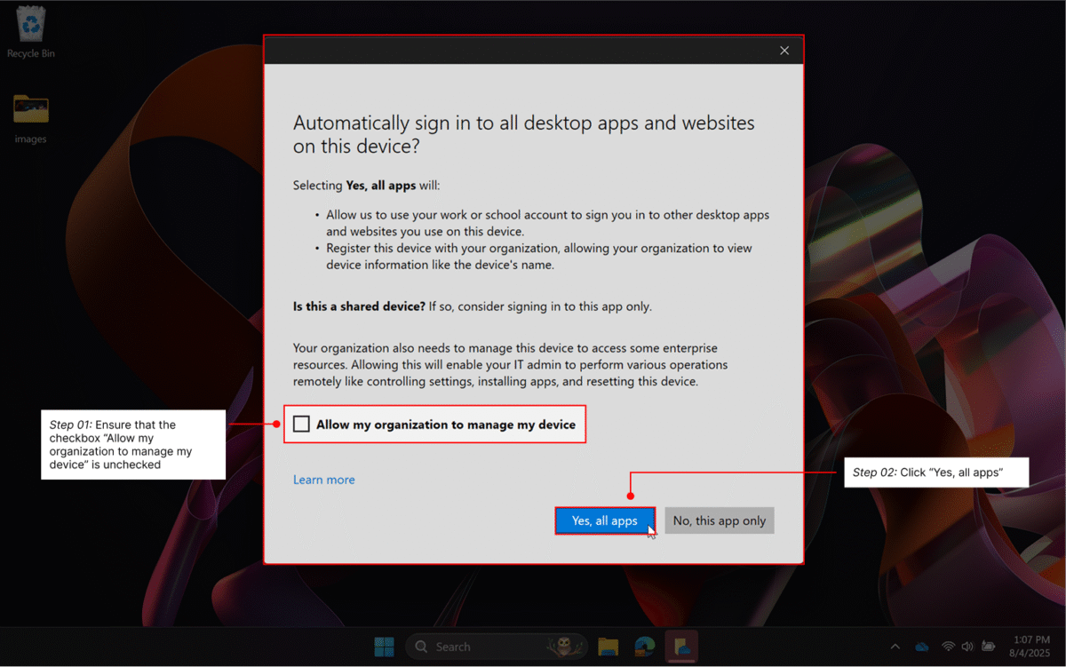 Windows OneDrive Configuration Instructions – Intranet